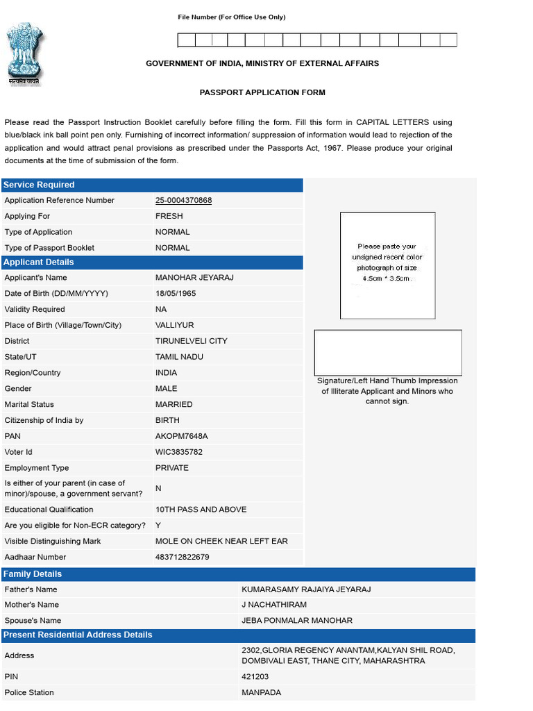 1view - Print Submitted Form | PDF | Passport | Government