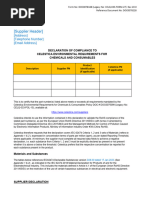TSCA Declaration Template | PDF