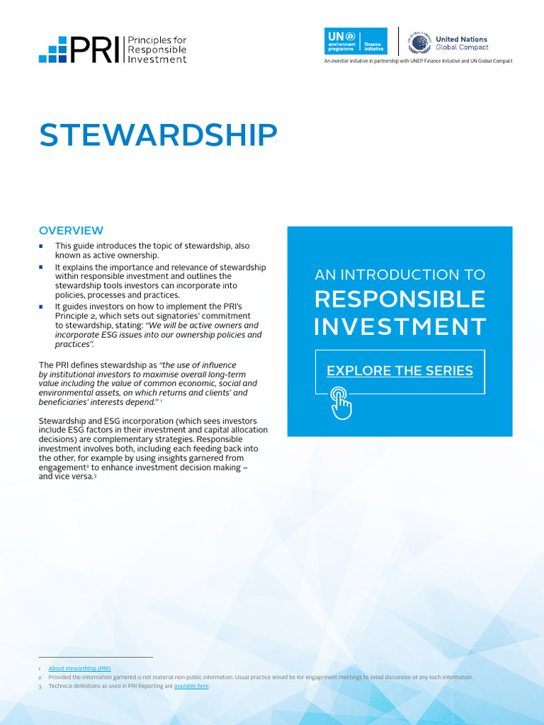 Pri Ri Introduction Stewardship 433079 | PDF | Economies | Business
