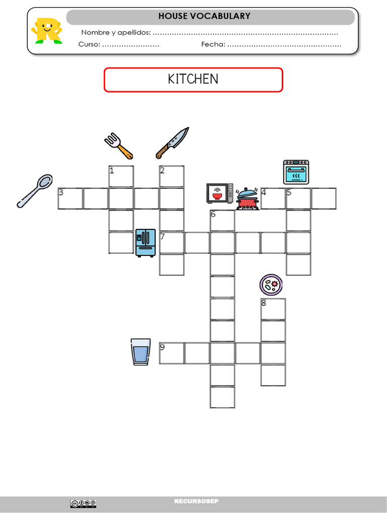 Recopilatorio Crucigramas Vocabulario Ingles 1 | PDF