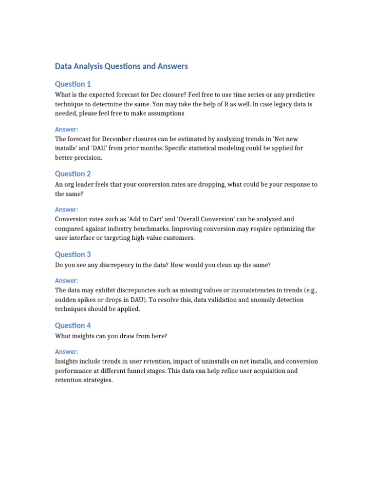 Questions and Answers | PDF