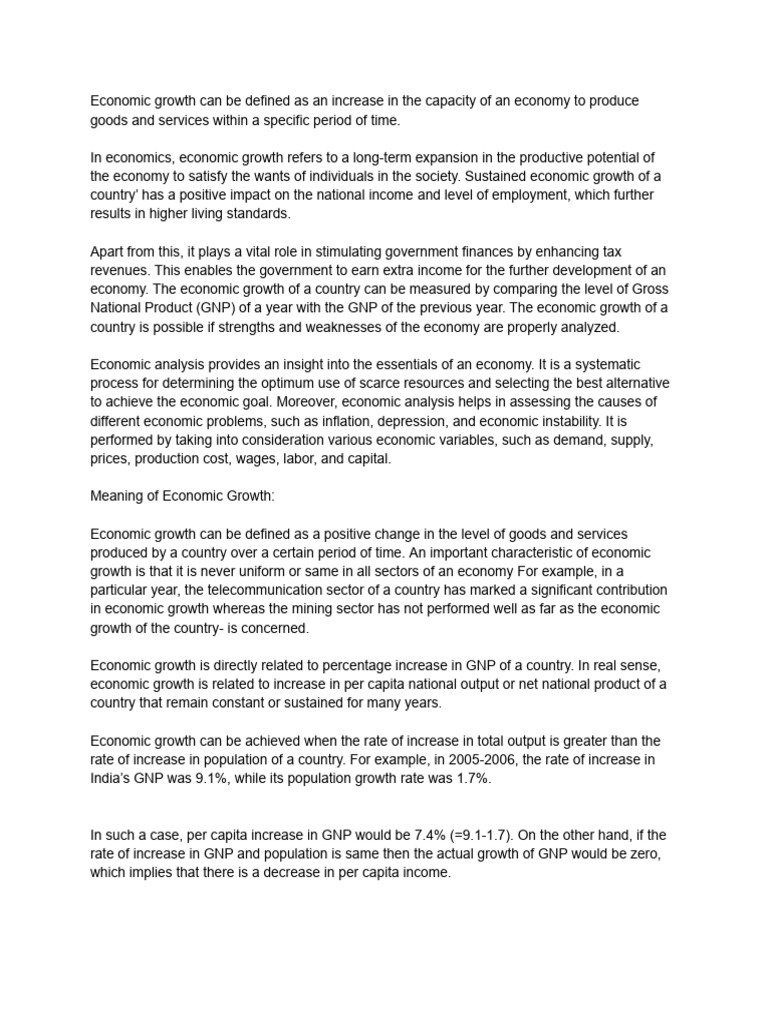 Economic Growth & Development | PDF | Economic Growth | Economic Development