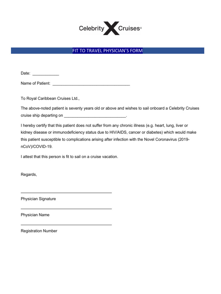 Fit to Sail Medical Certificate Template | PDF