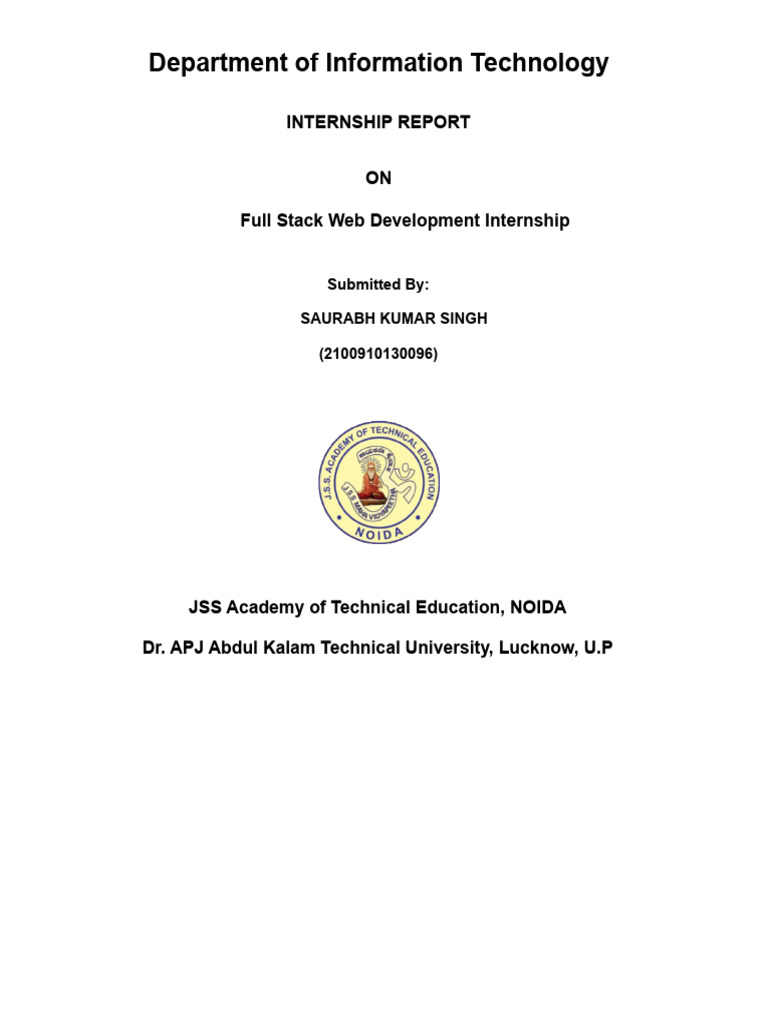 Internship_Report_final[1] | PDF | Databases | Agile Software Development