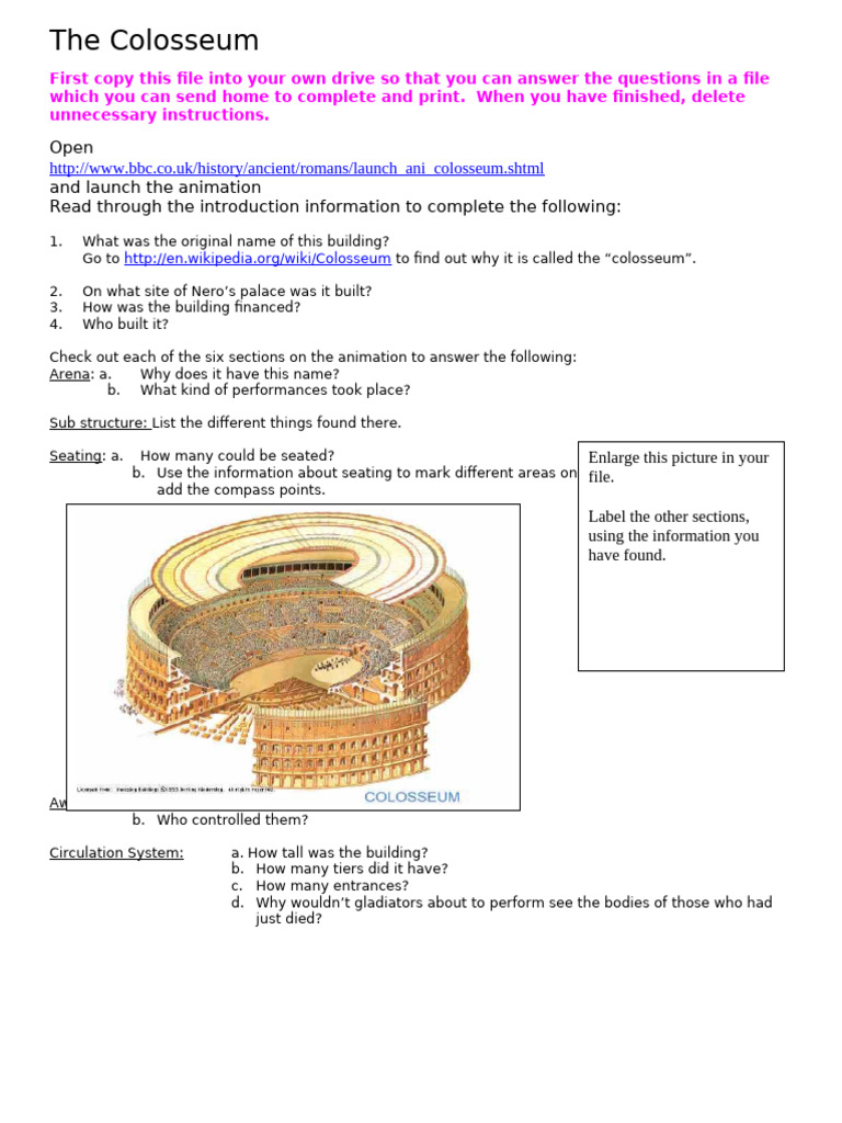 Exploring the Colosseum: Key Facts | PDF