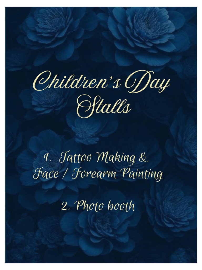 Children's Day Stalls Info | PDF