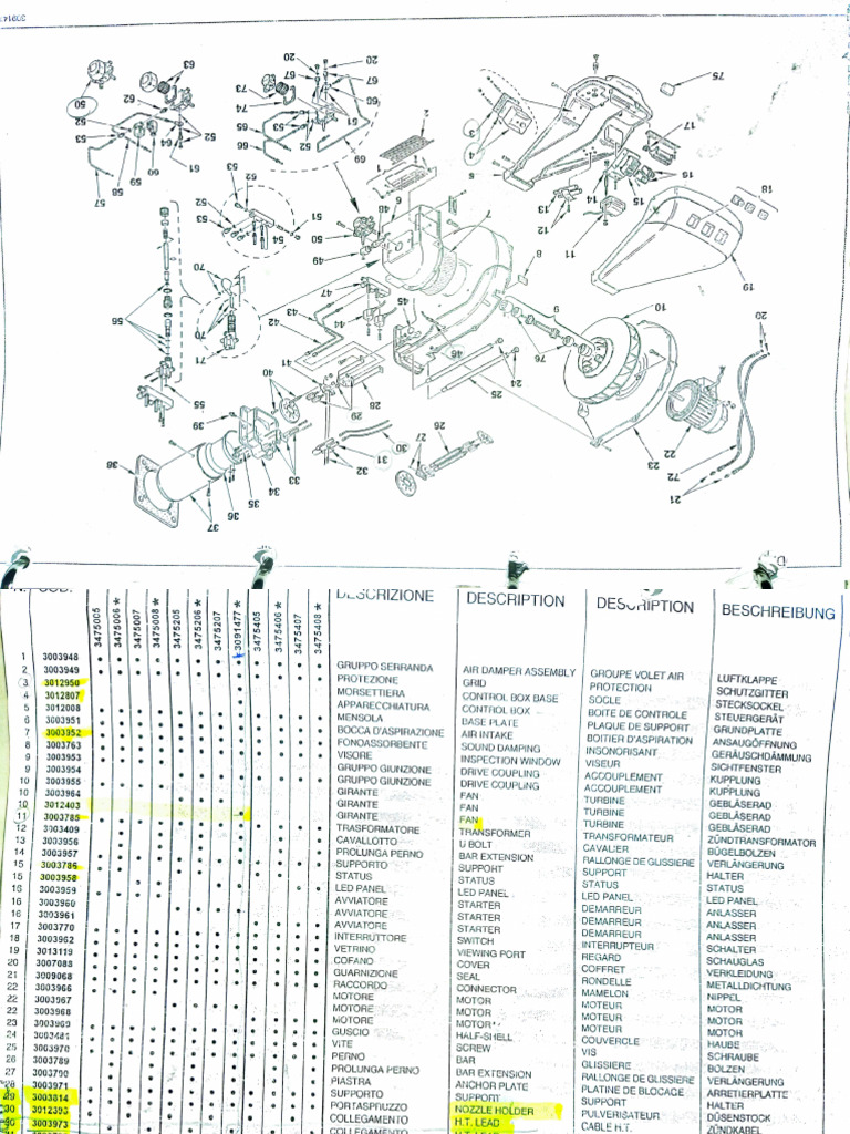 Boiler Burner - RL100 Riello Assembly DWG | PDF