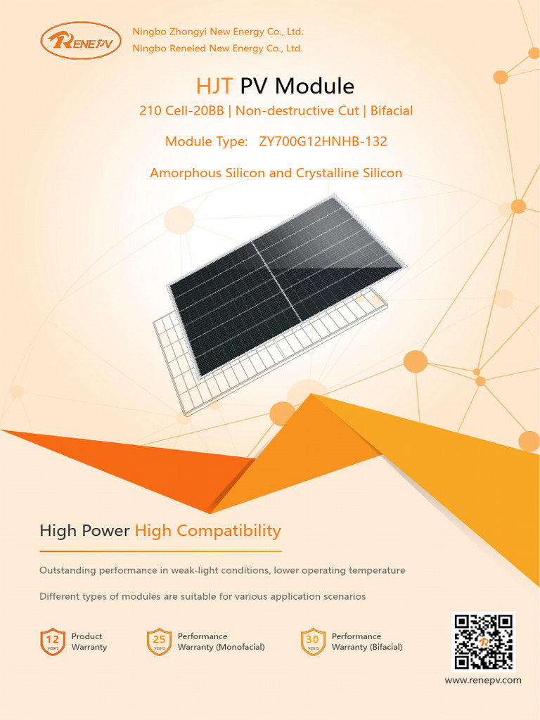 HJT Bifacial Solar Module Specifications | PDF | Photovoltaics | Solar ...