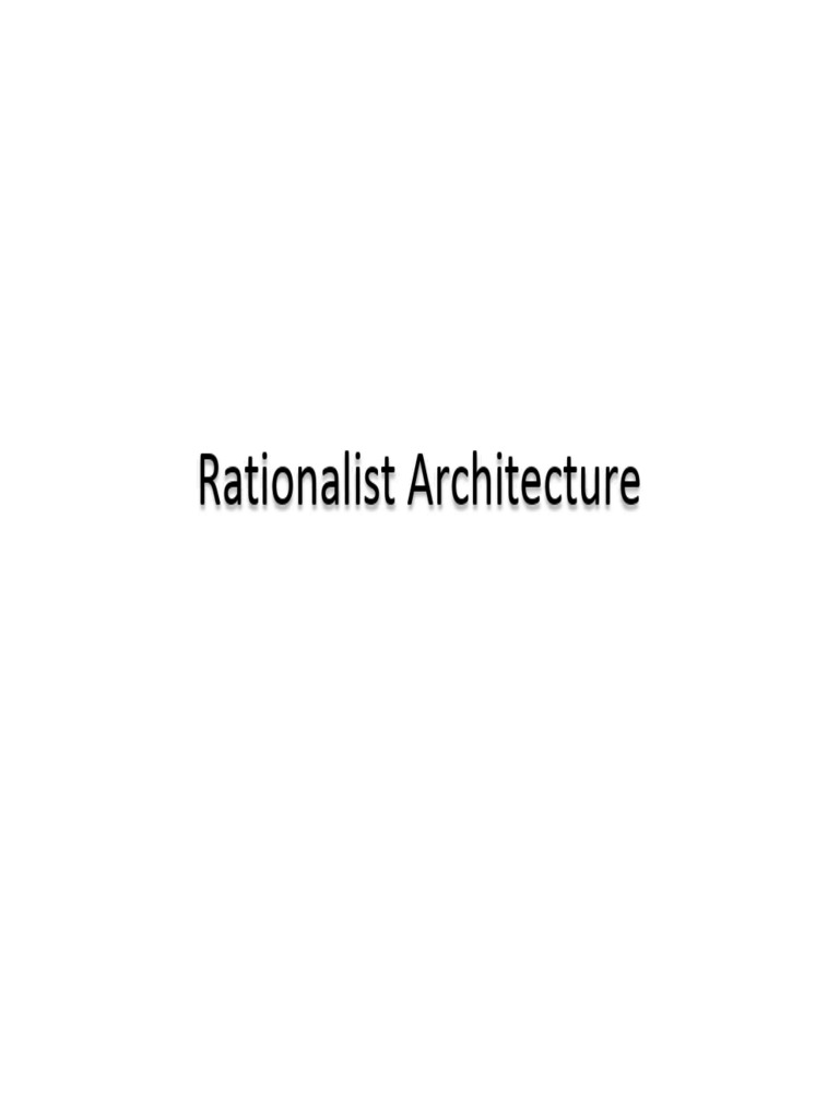 13-Rationalist Architecture 03) | PDF