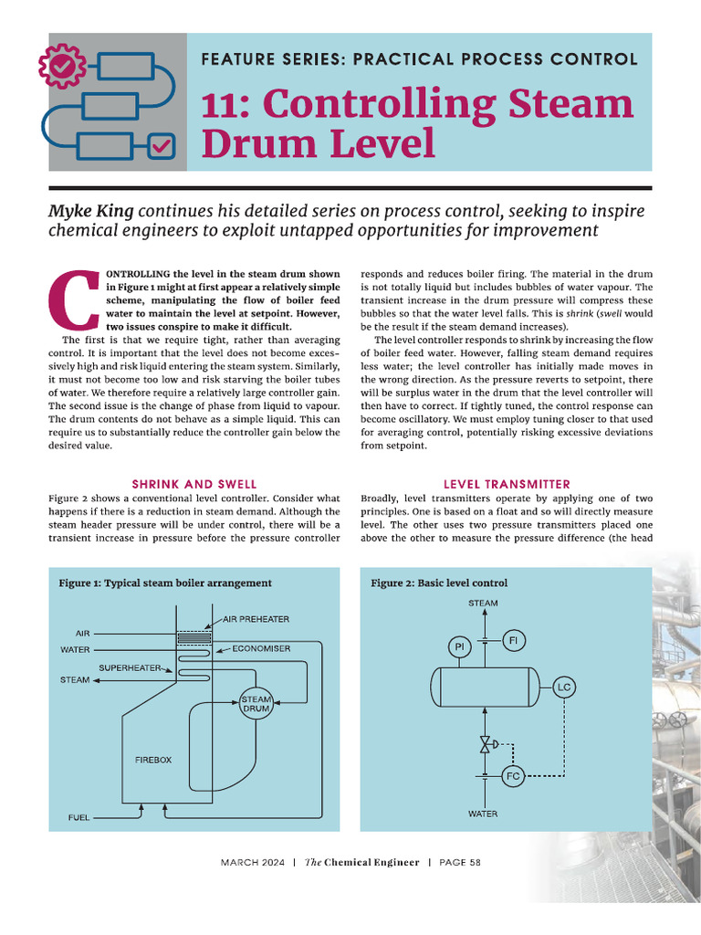 Controlling Steam Drum Level | PDF