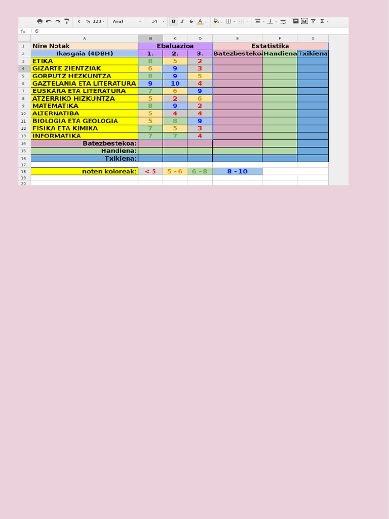 Ariketa 02 - Nire notak | PDF