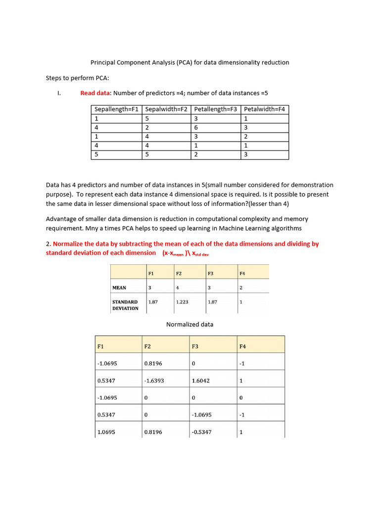 Module 5.2 Principal Component Analysis - V1 | PDF | Principal ...