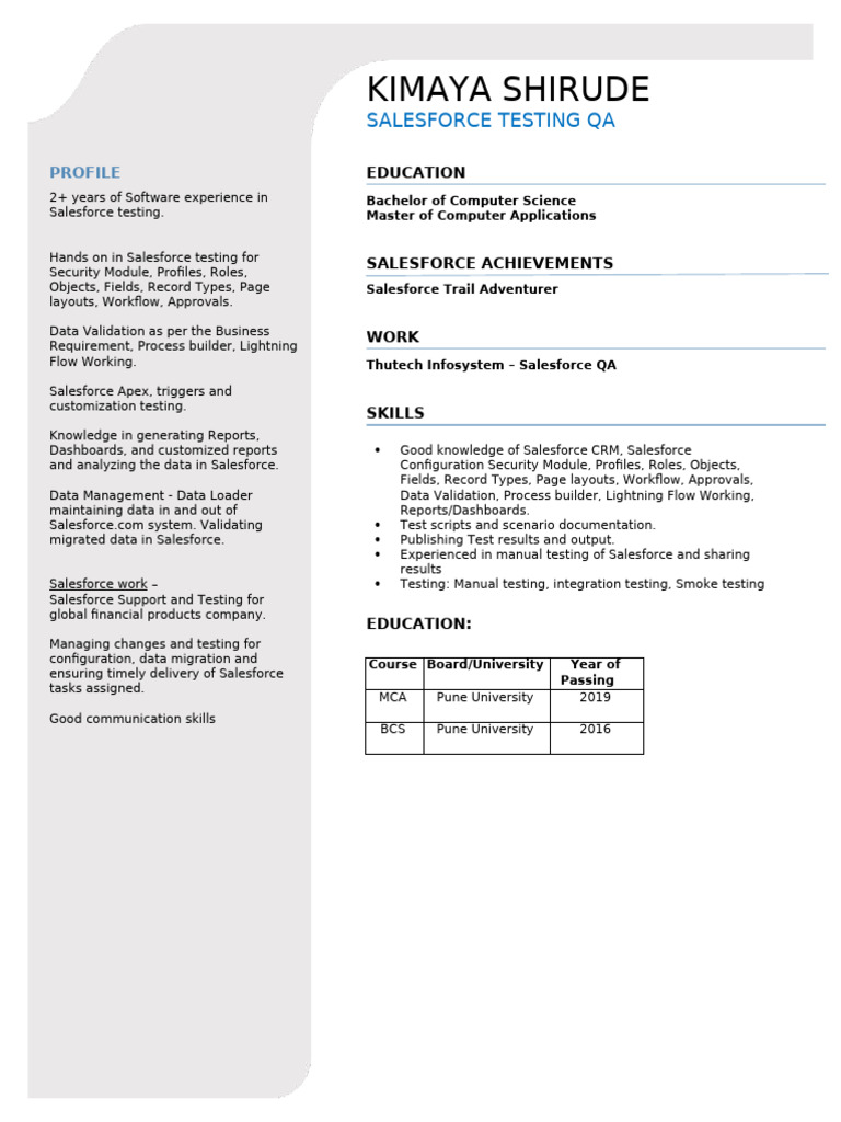 SFDC Manual QA | PDF