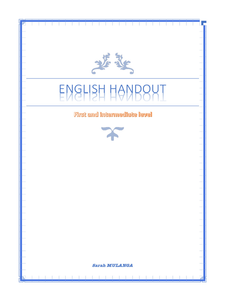 English Handout I - 021528 | PDF | English Language | Stress (Linguistics)