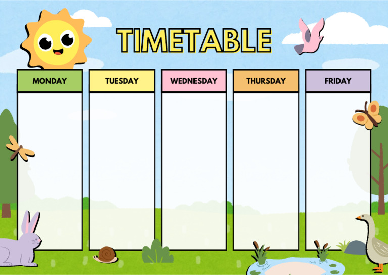 Timetable Template | PDF