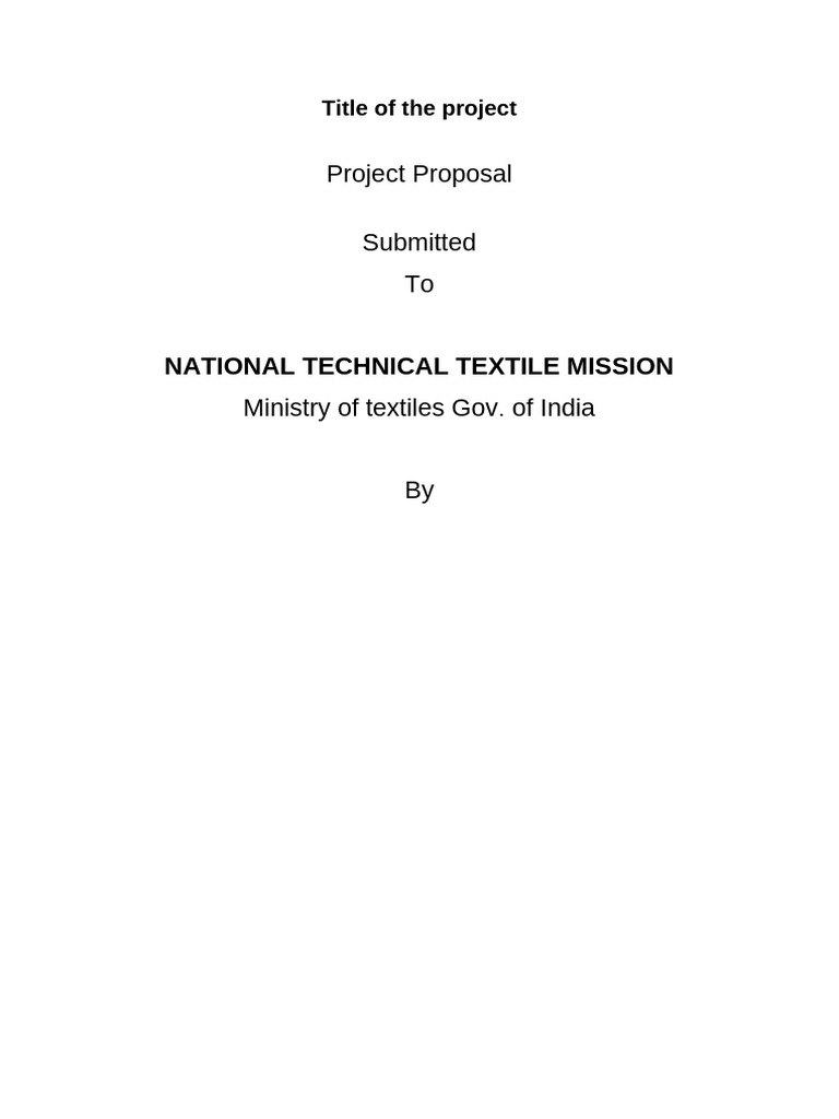 Project Proposal Fomat NTTM | PDF | Economies