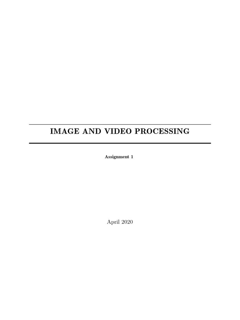 Image and Video Processing | PDF | Digital Signal Processing | Computer Graphics