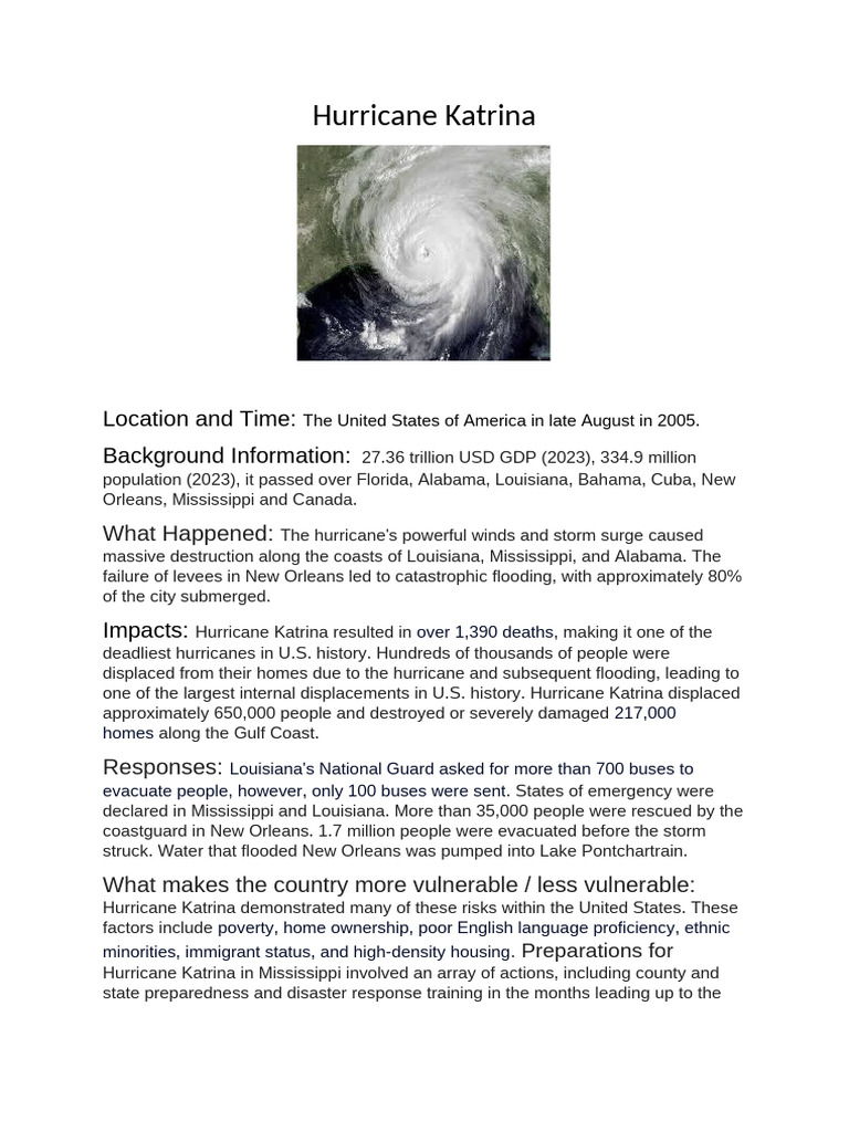 Hurricane Katrina | PDF