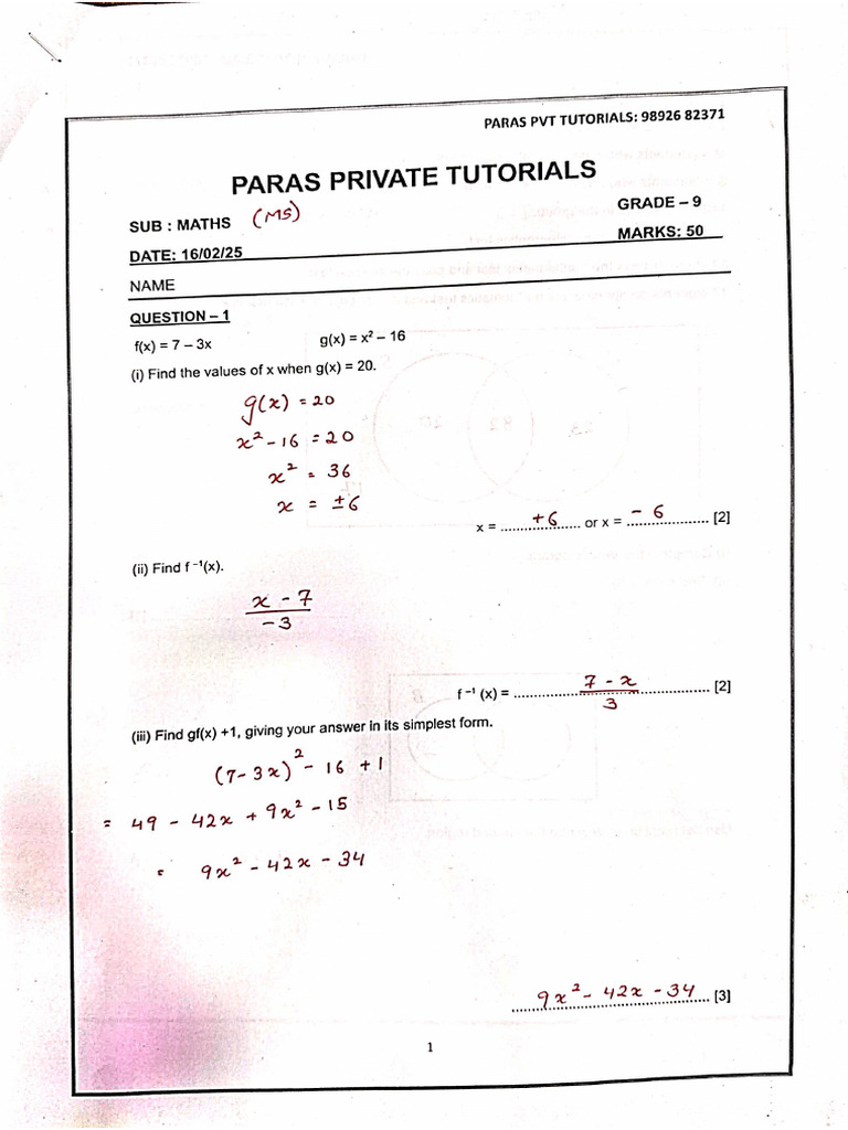 G9 Vectors MS | PDF