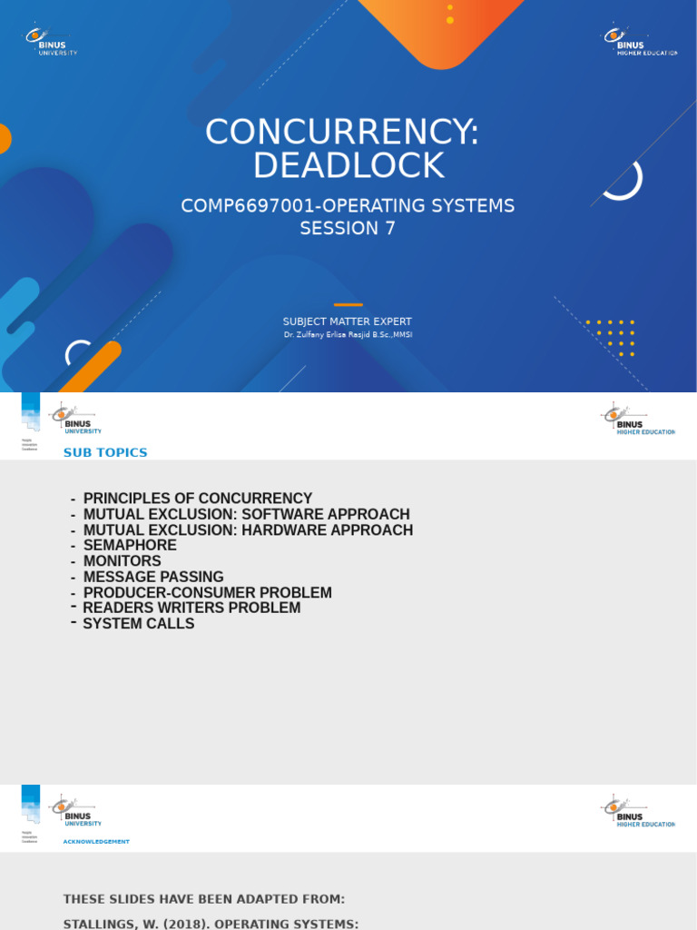 20231220093224D2632 - COMP6697001 Week7 Session7 Deadlock | PDF ...