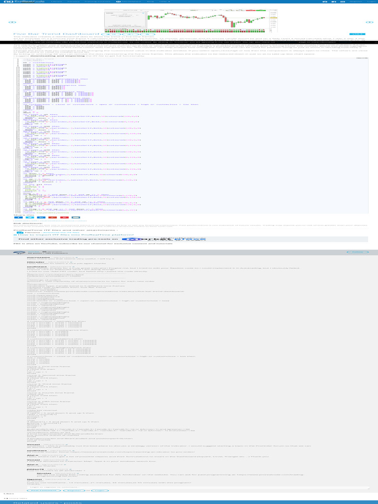 Five Bar Trend Dashboard - Indicators - ProRealTime | PDF
