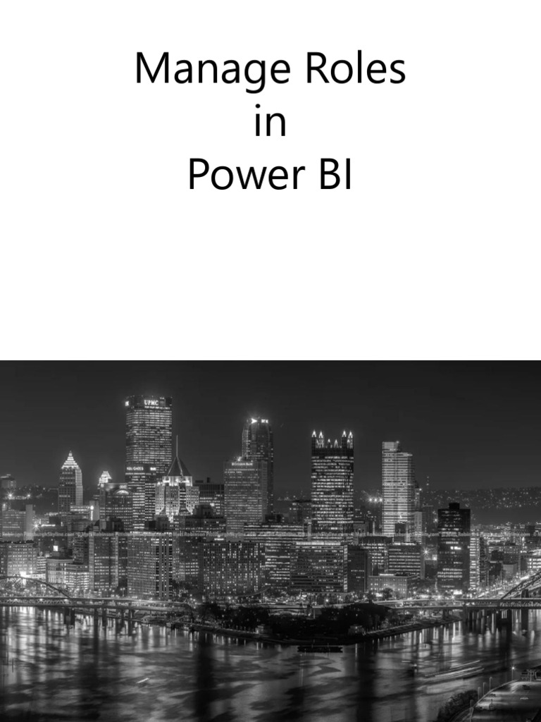Manage Roles in Power BI Desktop | PDF