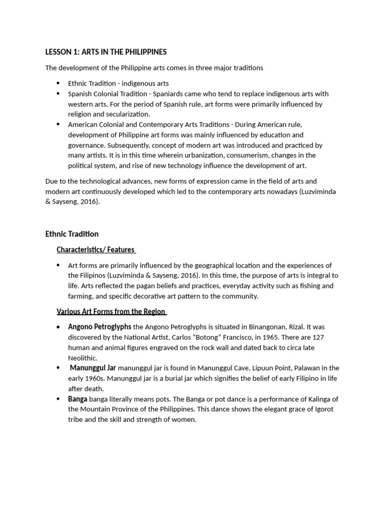 CPAR Reviewer | PDF | Philippines | The Arts