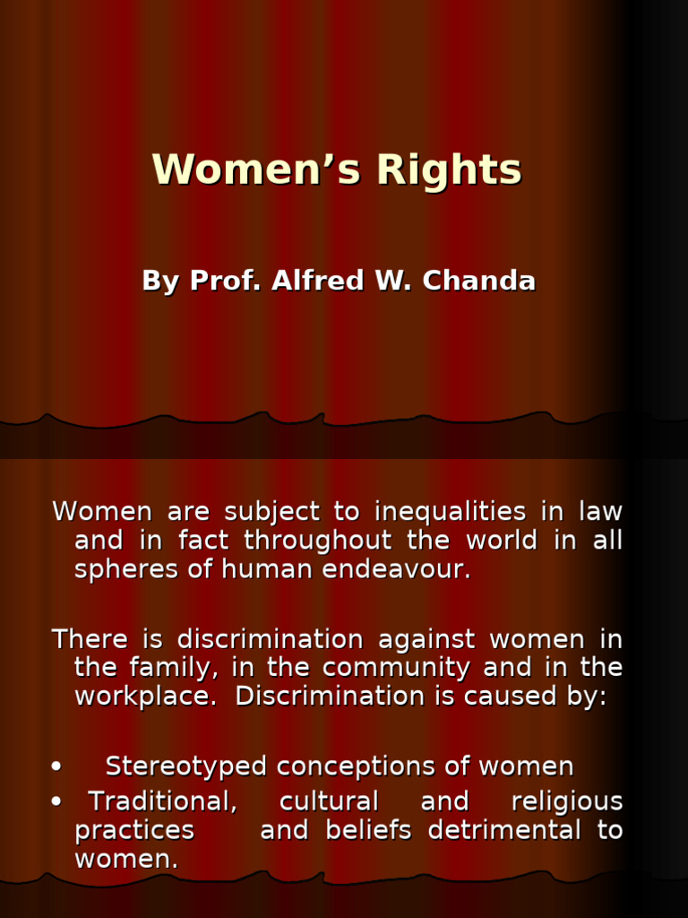 Women's Rights Powerpoint | PDF | Convention On The Elimination Of All ...