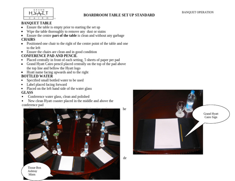 Boardroom Setup Standards Guide | PDF