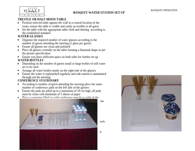 GHC Water Station Set Up | PDF