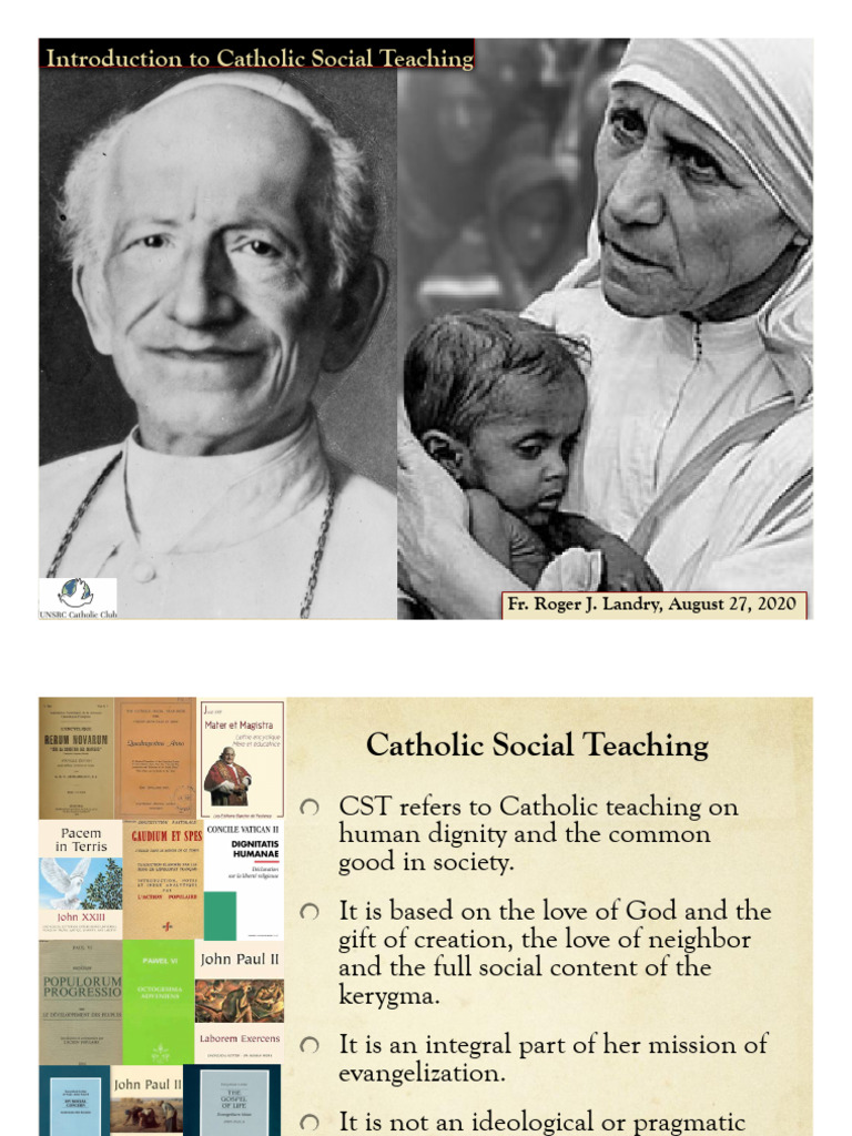 Intro To Catholic Social Teaching | PDF | Catholic Social Teaching