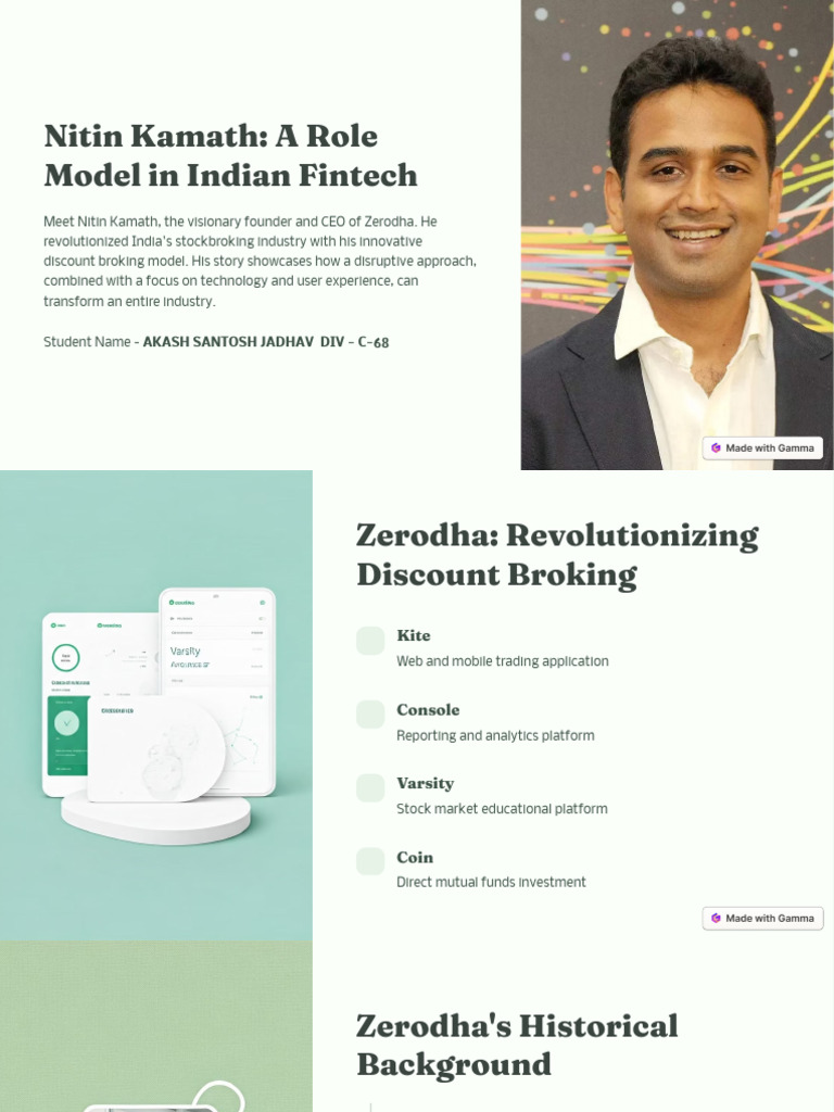 Nitin Kamath: Zerodha's Disruptive Journey | PDF