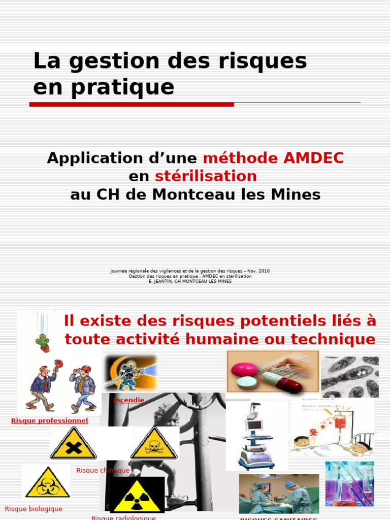 Gestion_risques_en_pratique_AMDEC_-_journee_regionale_nov_2010 | PDF | Gestion des risques | Risque