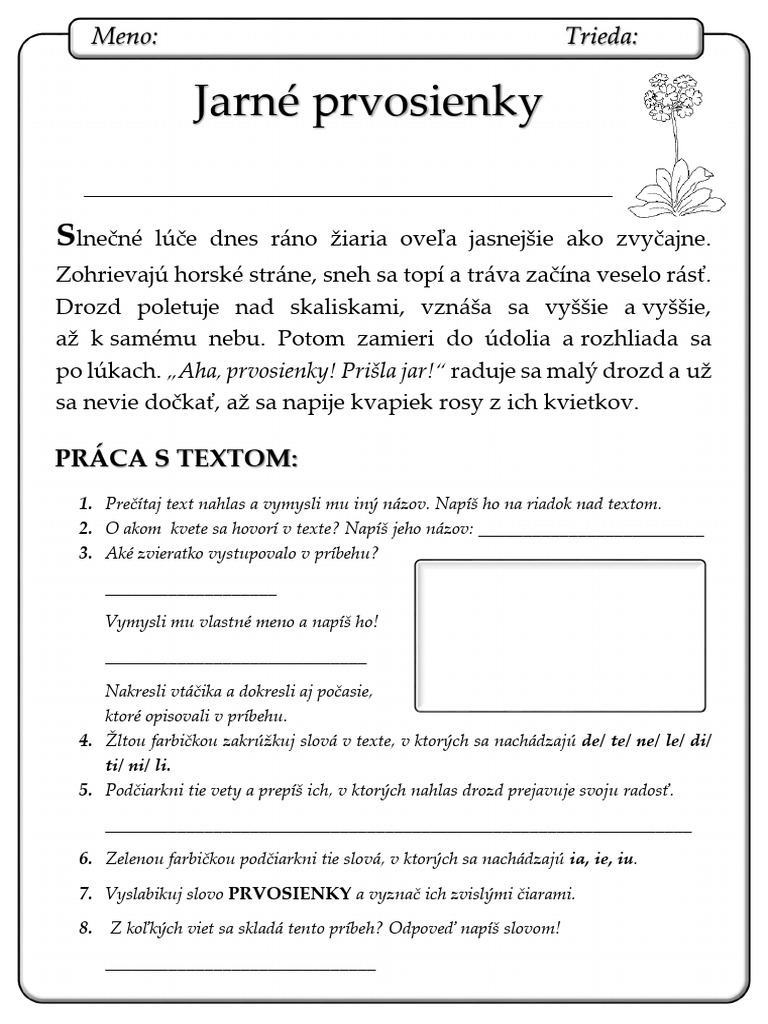 Čítanie S Porozumením-Práca S Textom-Hravé Úlohy | PDF