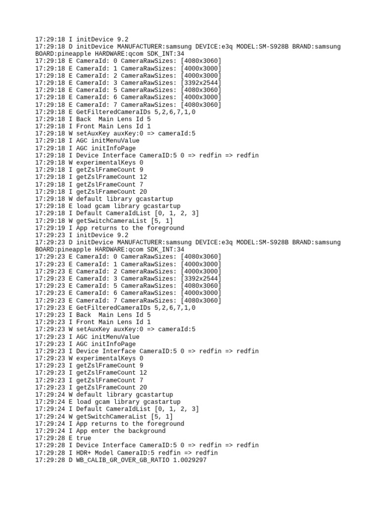 Log 20250218 | PDF | Smartphone | Smart Devices