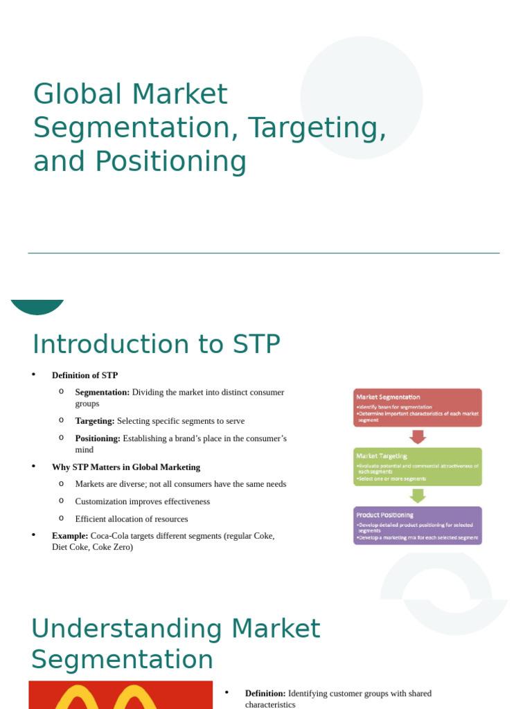 Chapter 7. Global Market Segmentation, Targeting, and Positioning | PDF | Market Segmentation ...