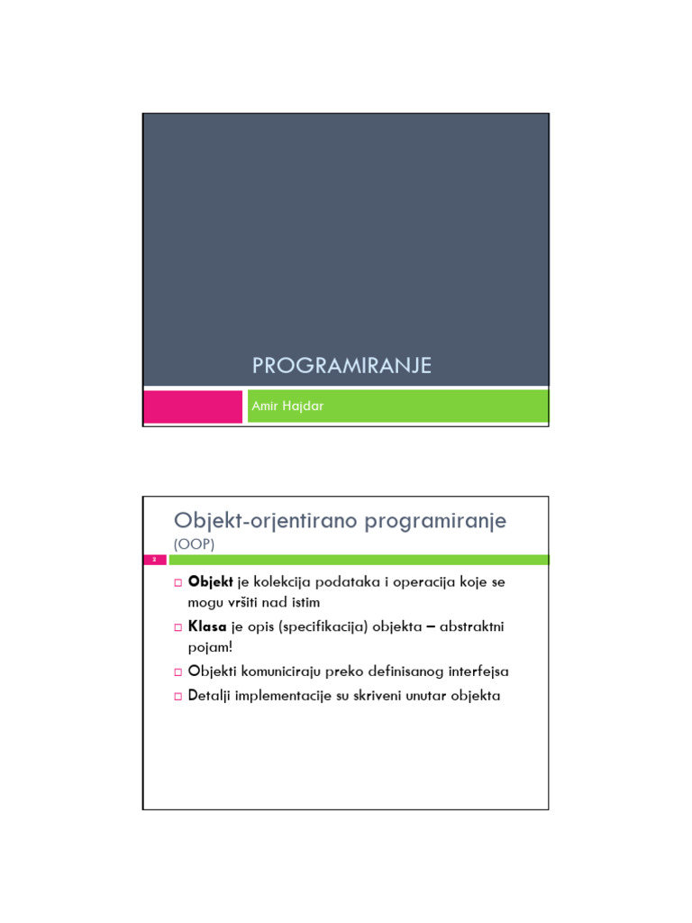 Osnove programiranjap02 | PDF