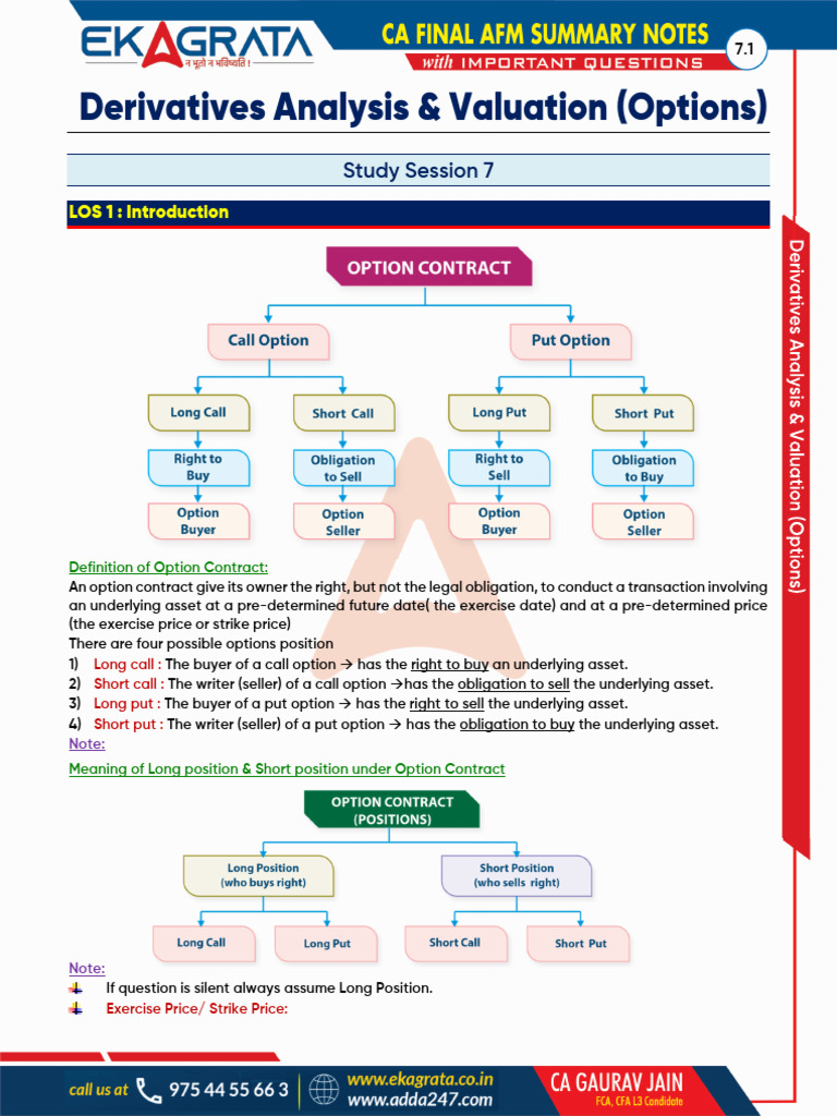 Options Analysis and Valuation Guide | PDF | Option (Finance ...