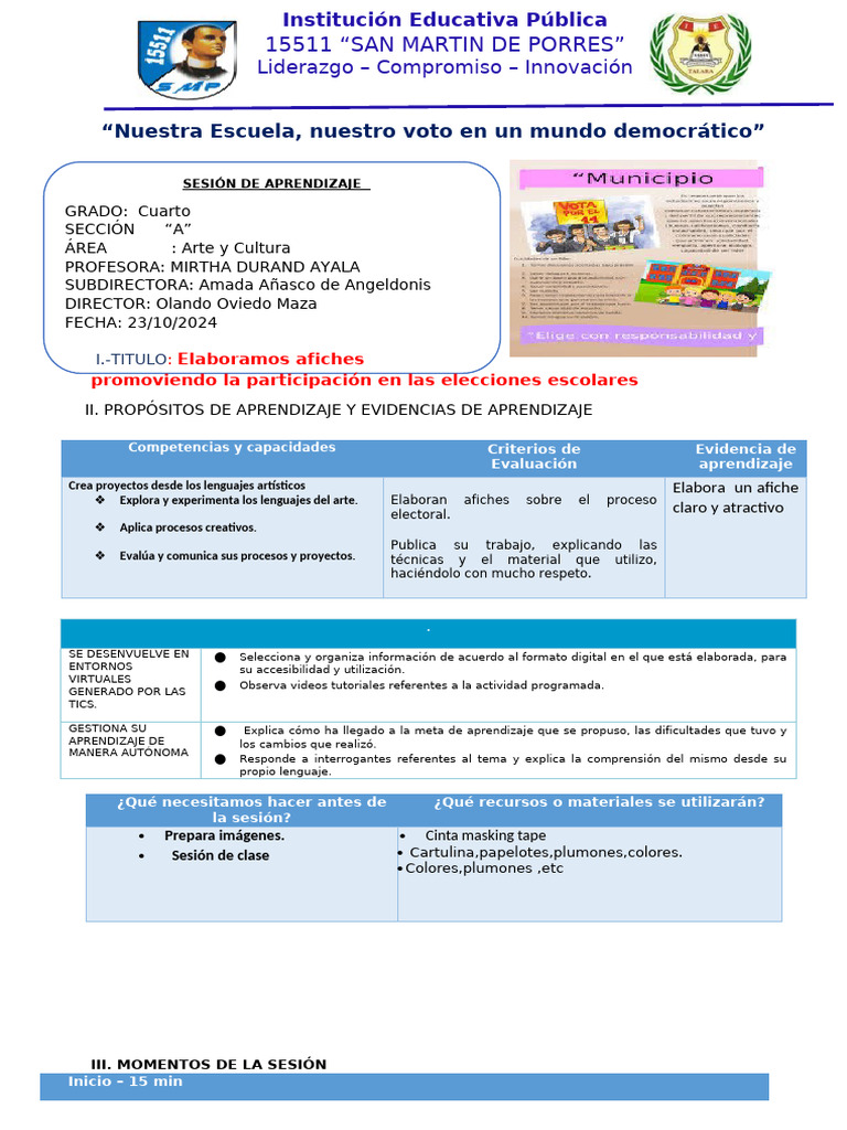 Arte 23 Oct | PDF | Aprendizaje | Póster