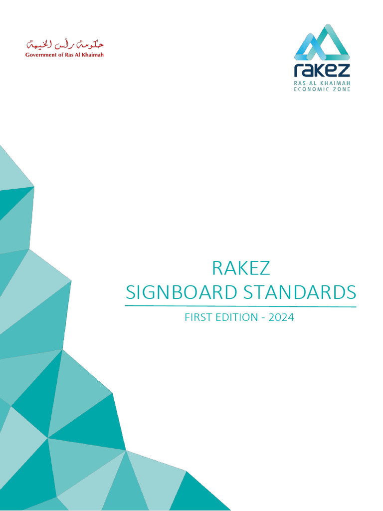 RAKEZ Signboard Standards Overview | PDF | Regulatory Compliance | Safety
