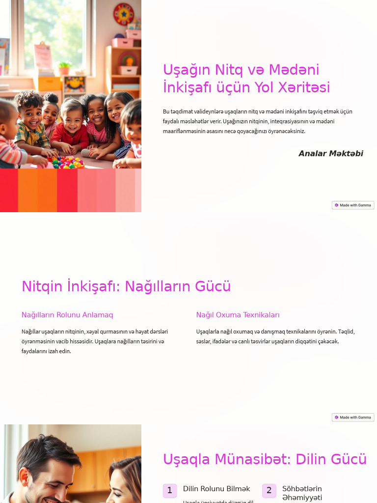 Usagin Nitq Ve Medeni Inkisafi Ucun Yol Xeritesi 03 | PDF