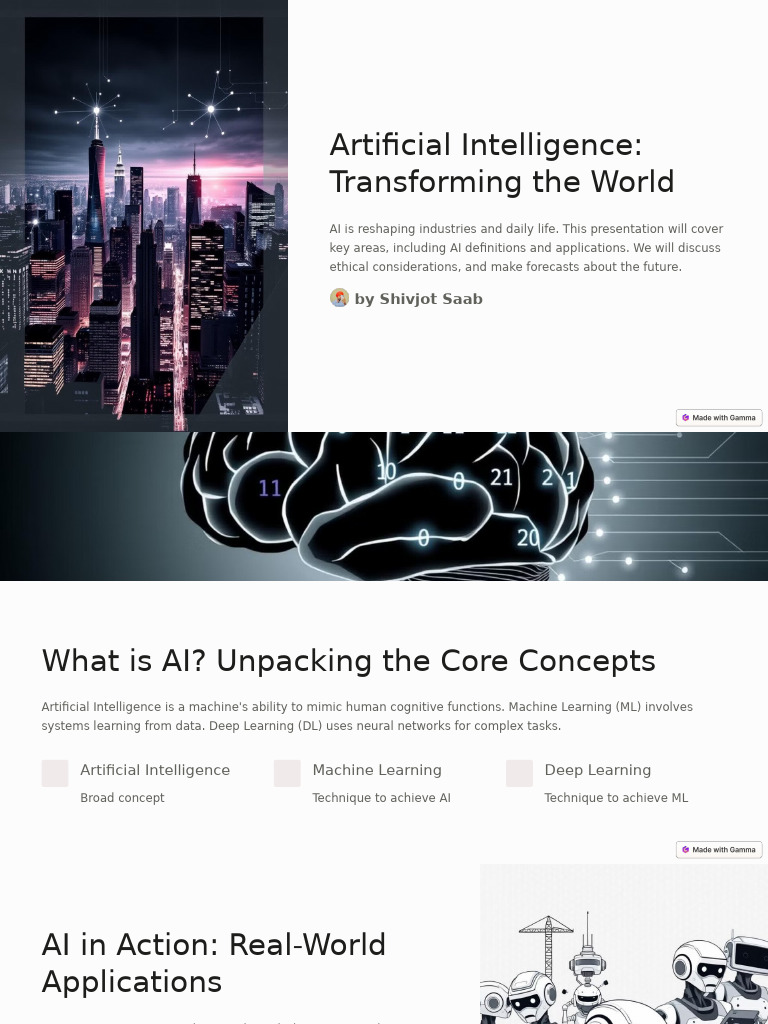 Artificial Intelligence Transforming the World | PDF | Artificial Intelligence | Intelligence ...