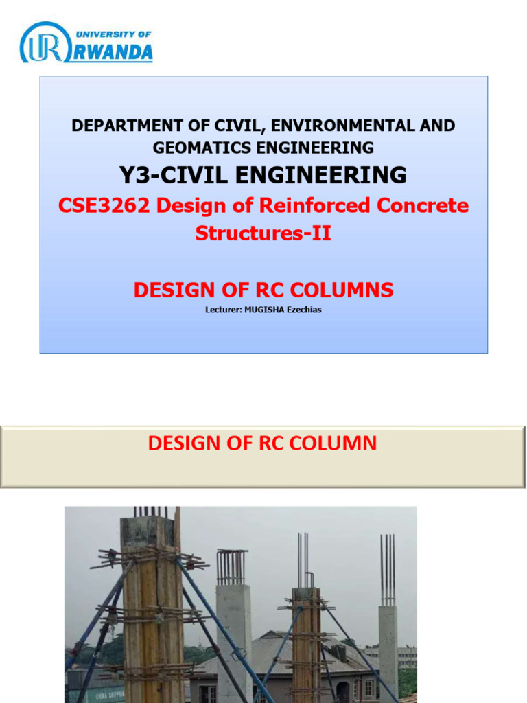 Lecture Rc Columns Part i& II | PDF | Column | Beam (Structure)