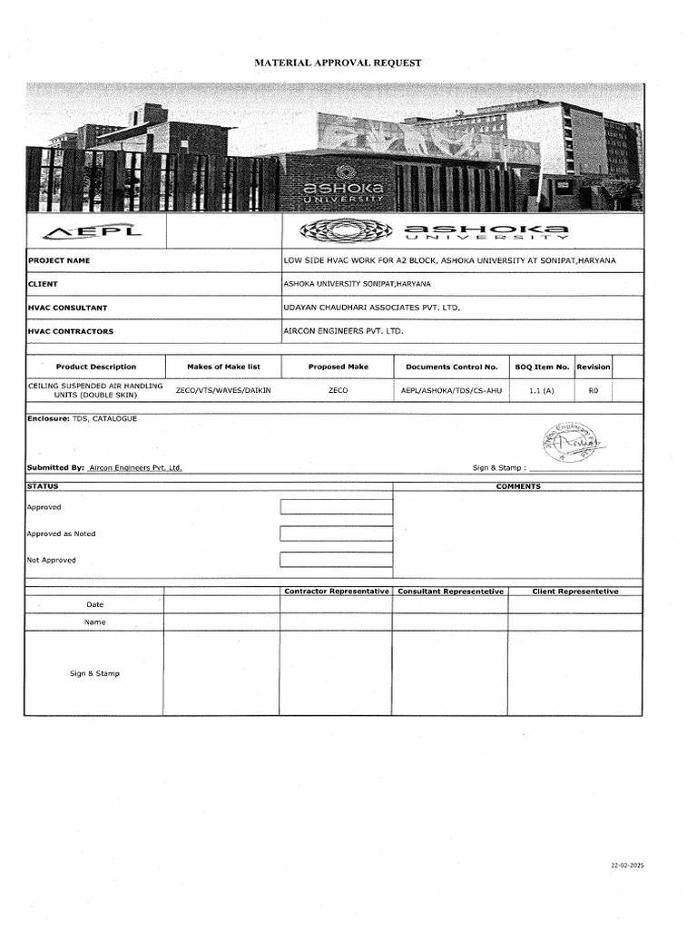 Cs Ahu and HRW Tds | PDF