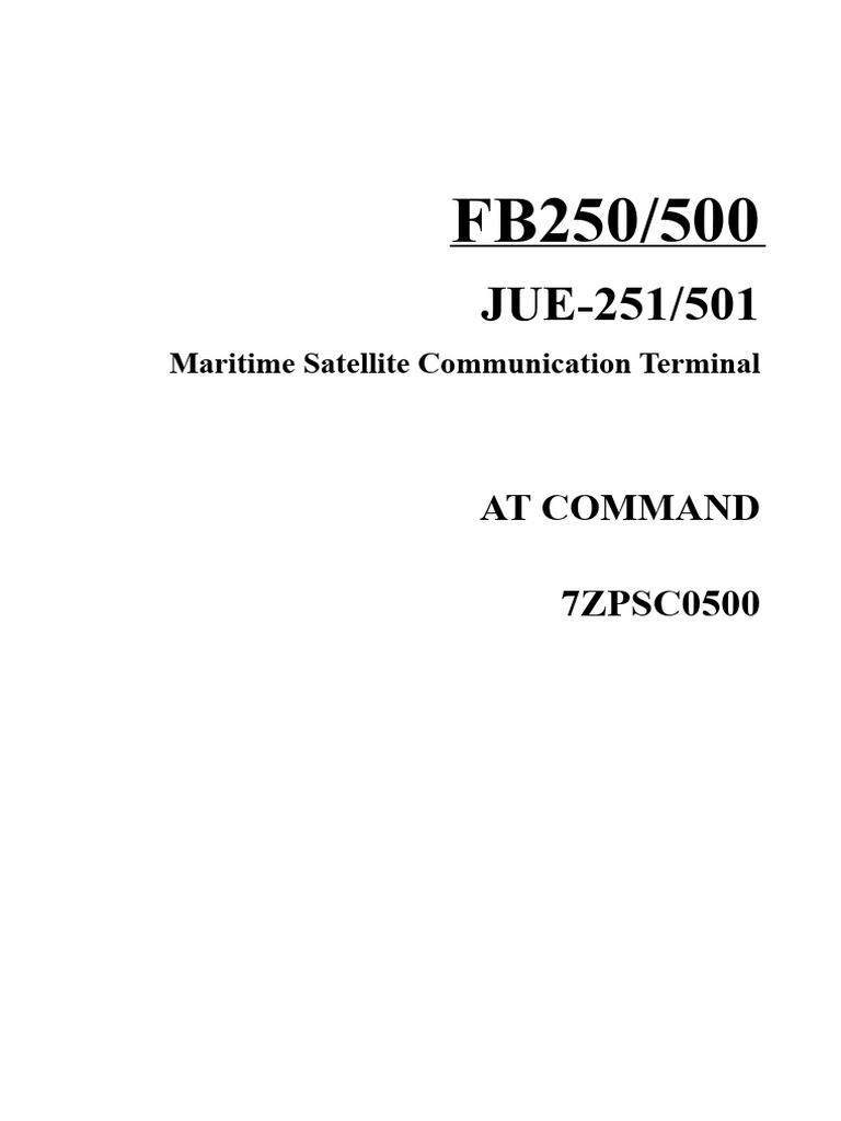 JUE-251 501 AT Command (E) v1.1 | PDF | Gsm | Telecommunications