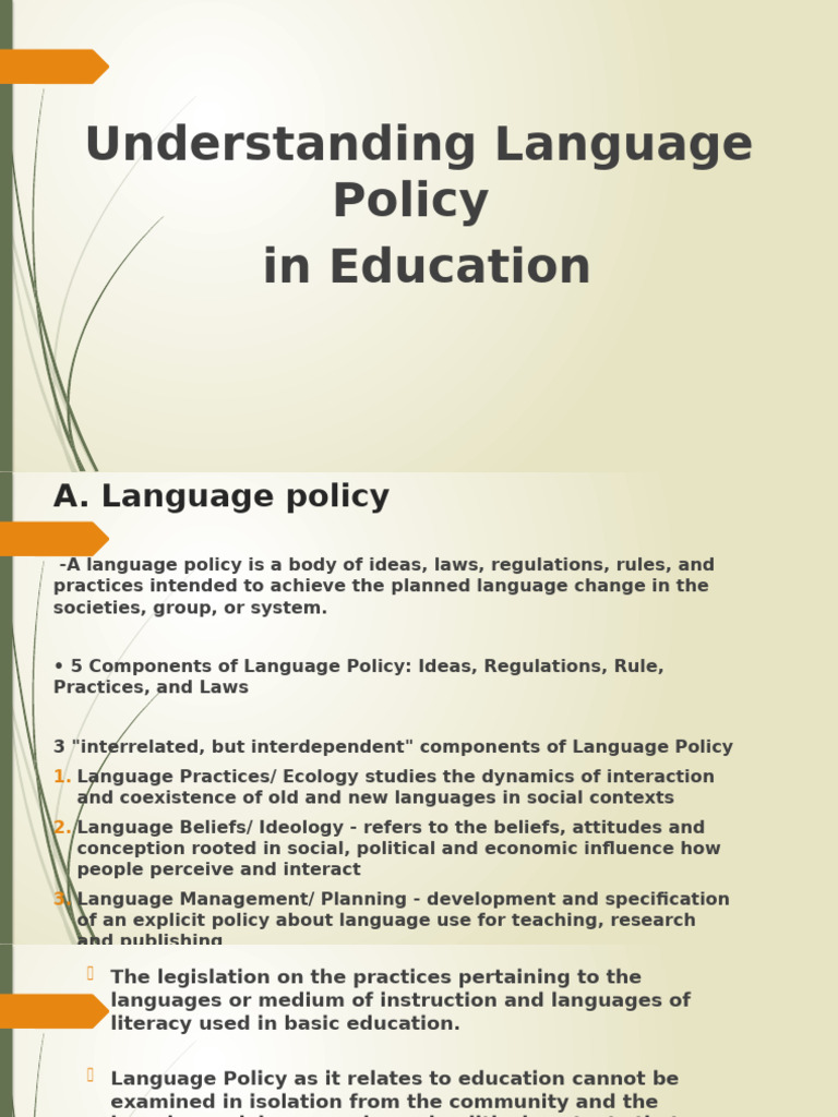 Language Policy in Education Explained | PDF | Policy | Communication