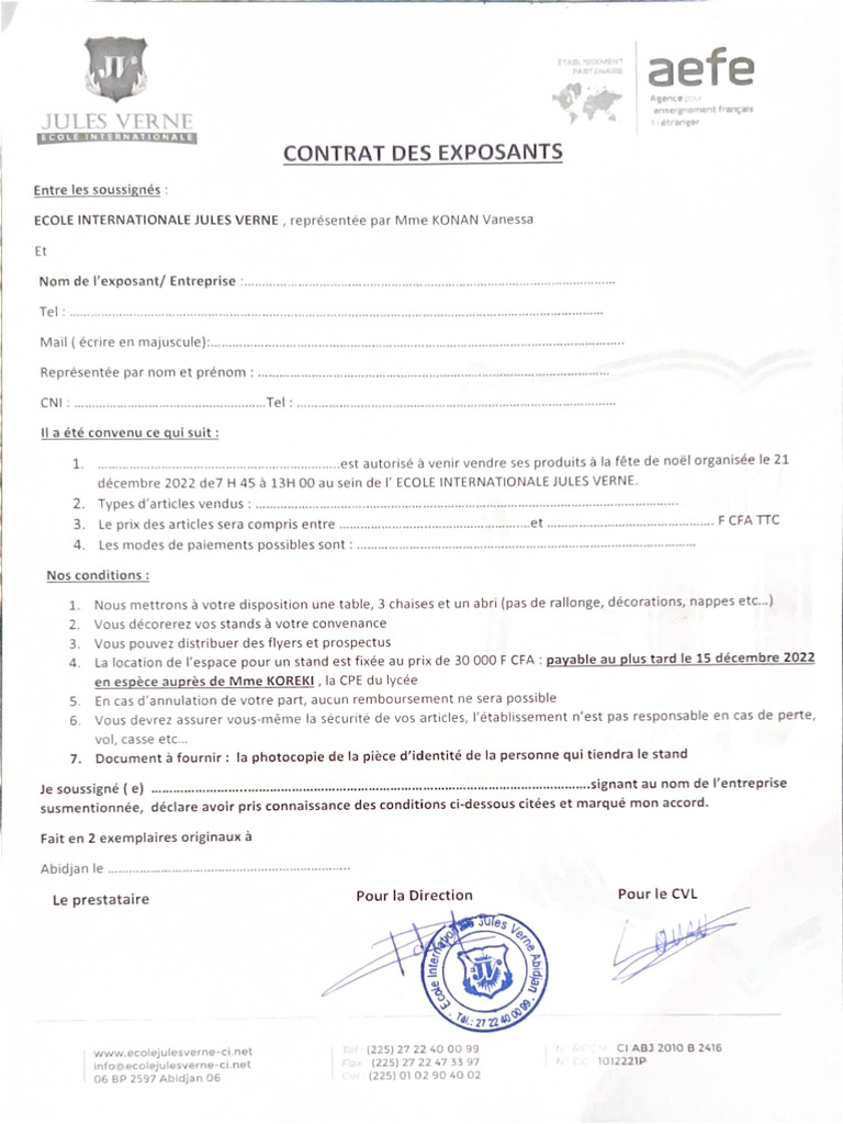 Contrat Prestataires | PDF