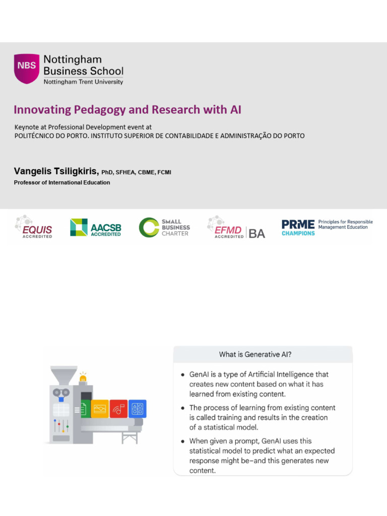 2024 - Vangelis - Innovating Pedagogy and Research With AI | PDF | Artificial Intelligence ...