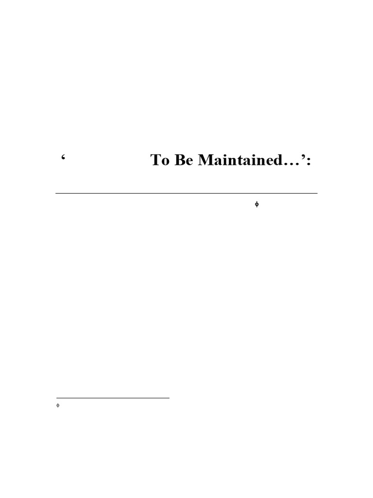 Status Quo To Be Maintained in Need of A Legal Definition Syed Mohammad ...