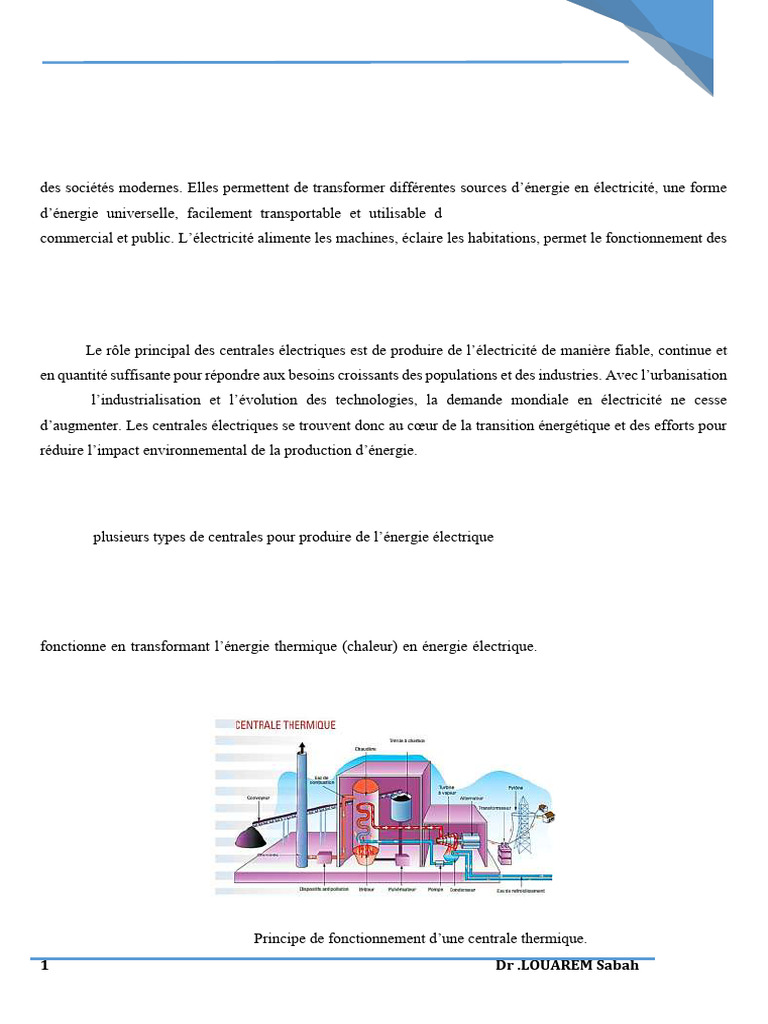 Types de centrales électriques expliqués | PDF | Centrale électrique ...